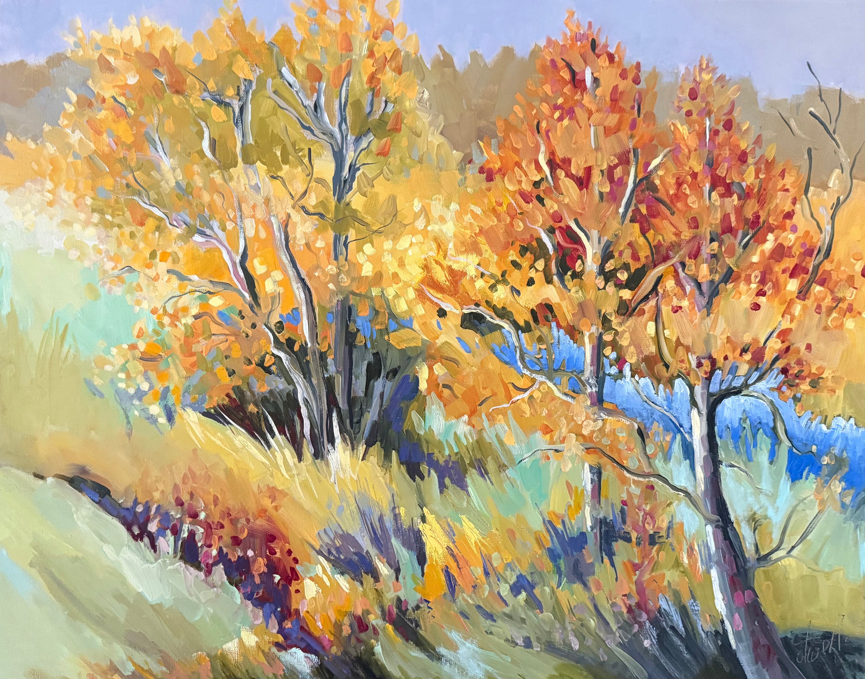 Aspen Grove, Original painting by Penny Otwell – The Ansel Adams Gallery