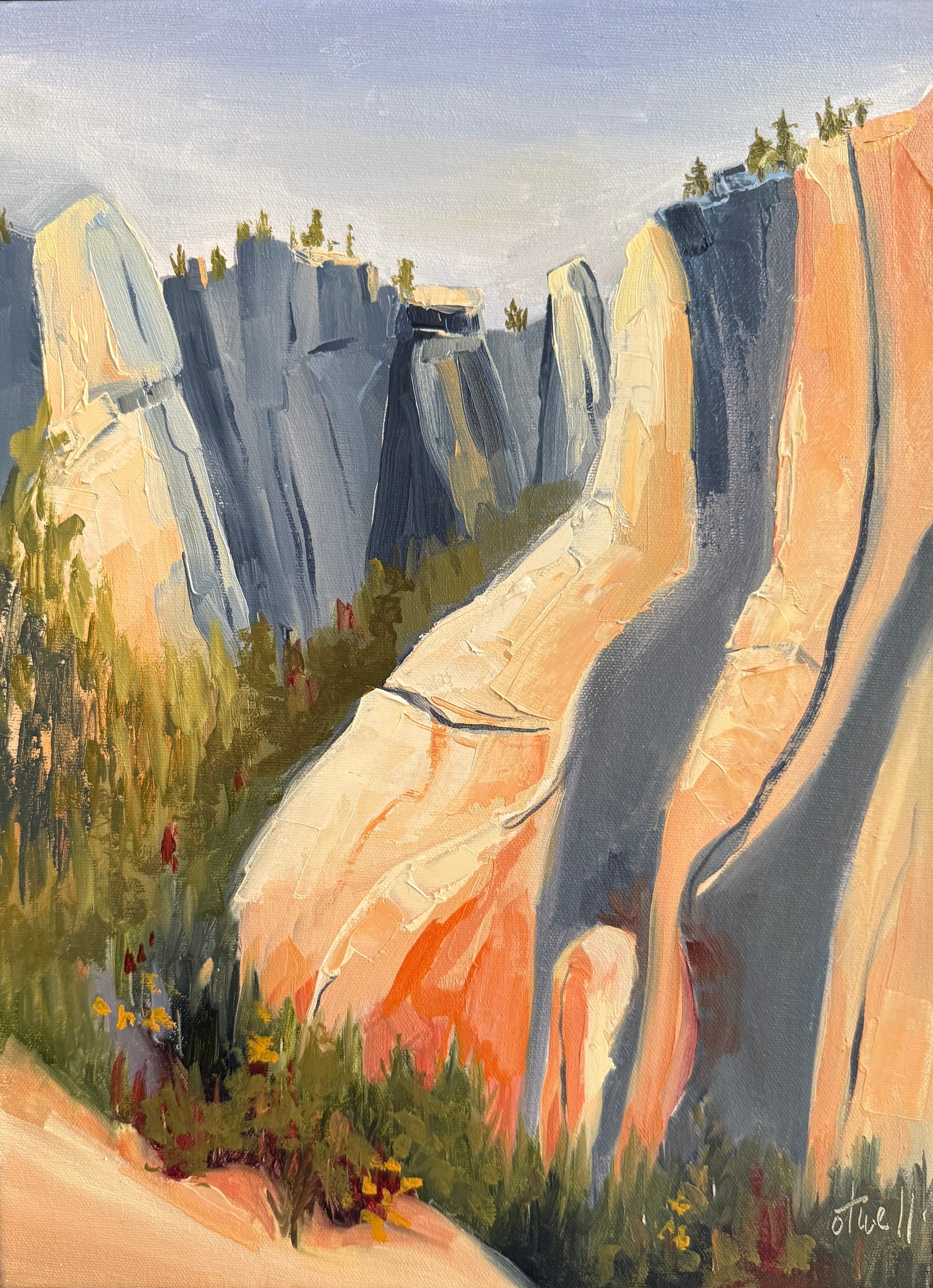 The Spires, Original painting by Penny Otwell – The Ansel Adams Gallery